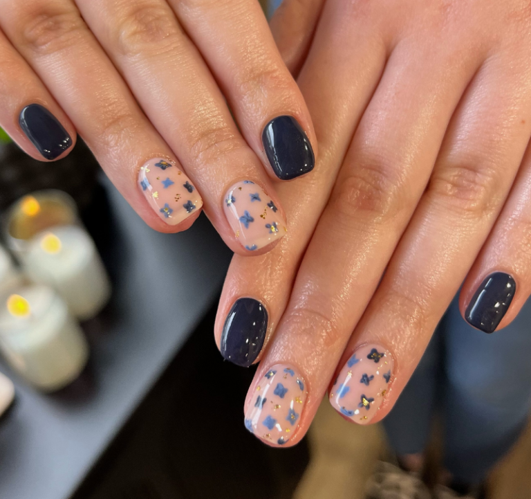 25 Trendy Navy Blue Nails For Summer - lau